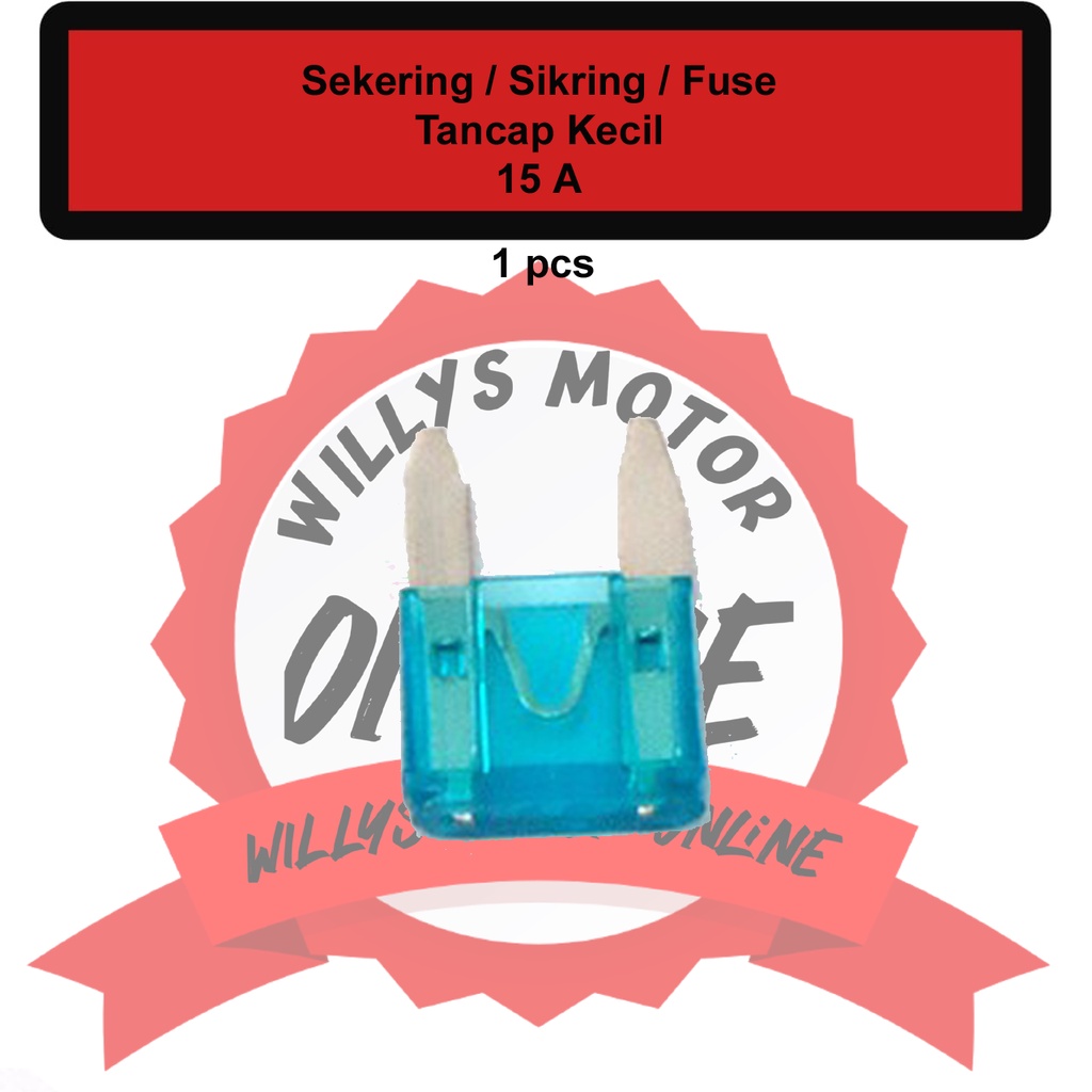 Jual Sekring Sikring Fuse Tancap Kecil 15A / Sikring Shogun 15A BIRU ...