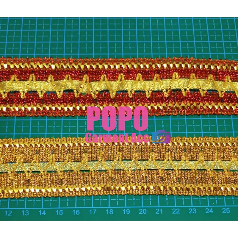 Jual RENDA INDIA / RENDA MOTIF TENGAH ( LEBAR:4CM / 17 YARD ) | Shopee ...