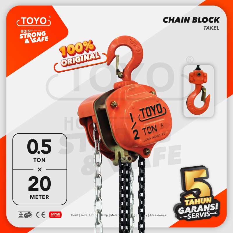 Jual TOYO Chain Block / Takel 0.5 Ton x 20 Meter | Shopee Indonesia