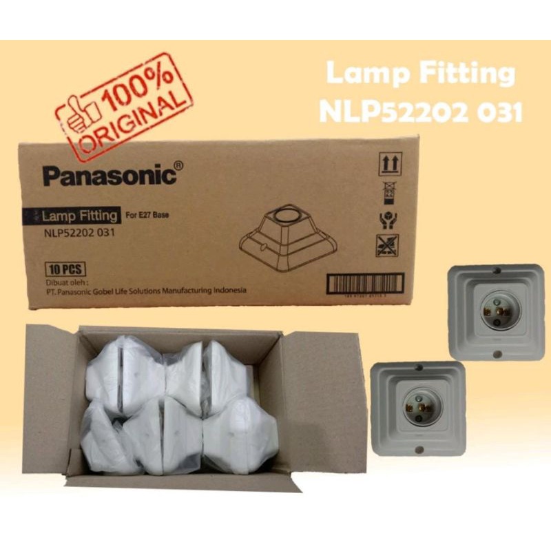 Jual FITTING LAMPU PANASONIC PLAFON KOTAK SEGI NLP52202 dan BULAT ...