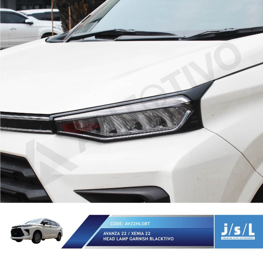 Jual Garnish Head Lamp All New Avanza 2022 JSL Black Doff Cover Lampu ...