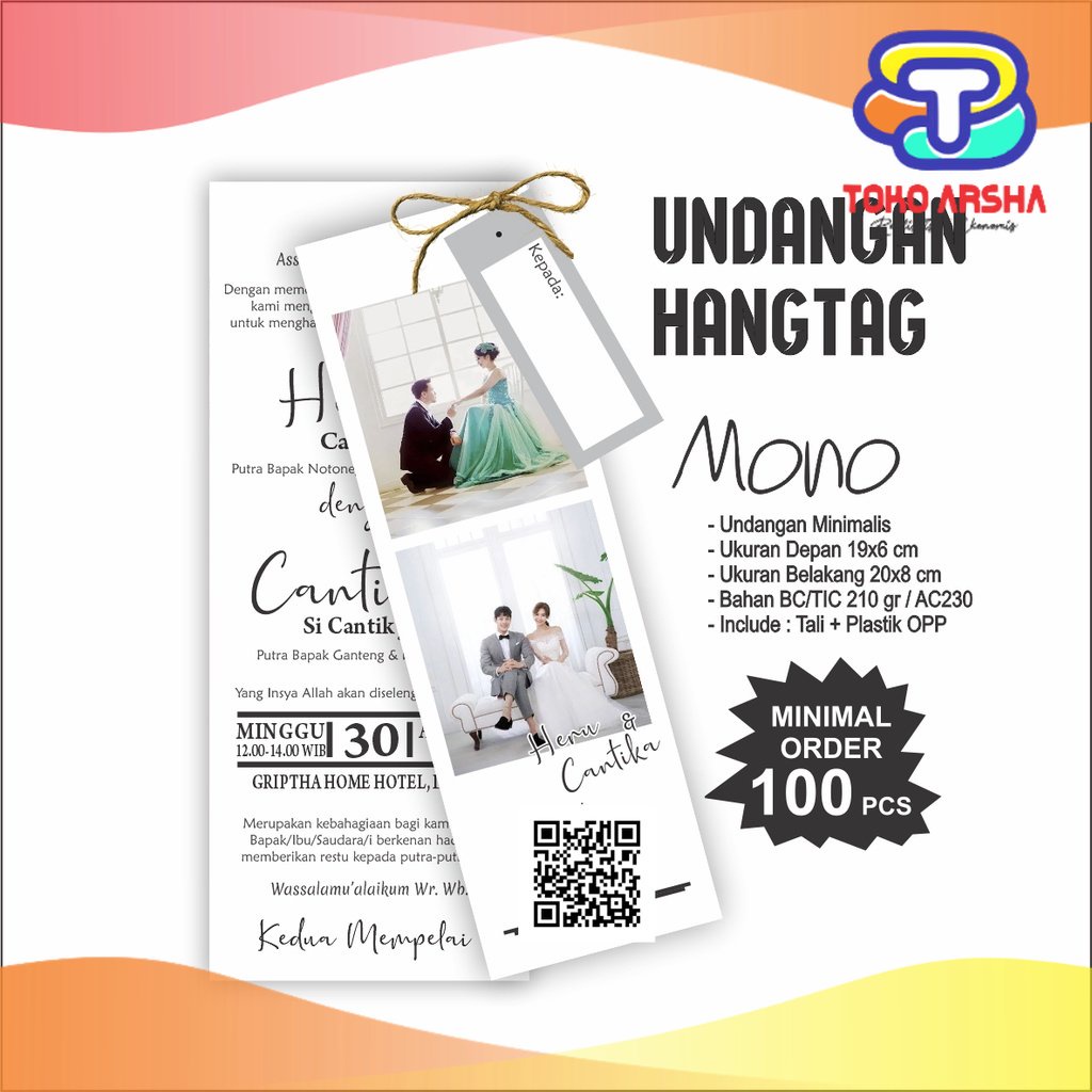 Jual Cetak Undangan Pernikahan Hangtag Murah dan Unik - Undangan Layer ...
