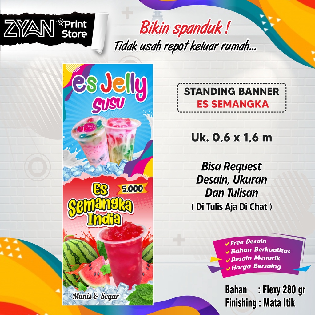 Jual SPANDUK BANNER ANEKA ES SEGER-SEGER | Shopee Indonesia