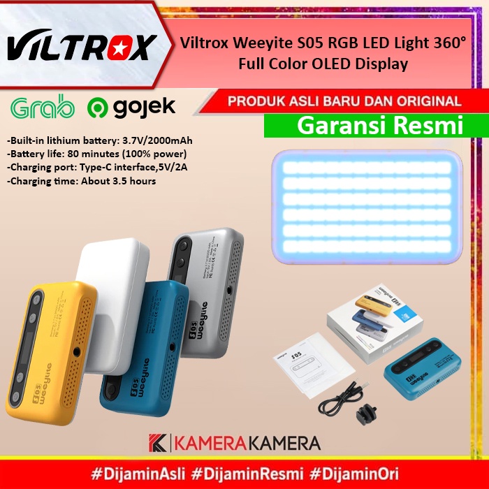 Jual Viltrox Weeyite S05 RGB LED Light 360° Full Color OLED Display ...