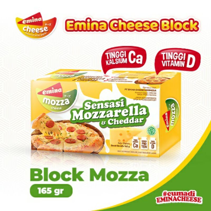 Jual EMINA MOZZA CHEESE BLOCK 165 gram | Shopee Indonesia