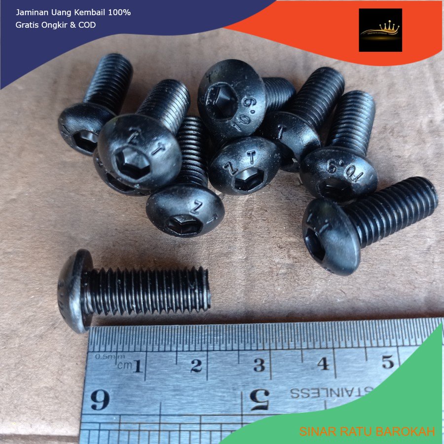 Jual BAUT L BUTTON M8X20 / BAUT L BUTTON M8 X 20 BAJA SINAR RATU BAROKAH | Shopee Indonesia