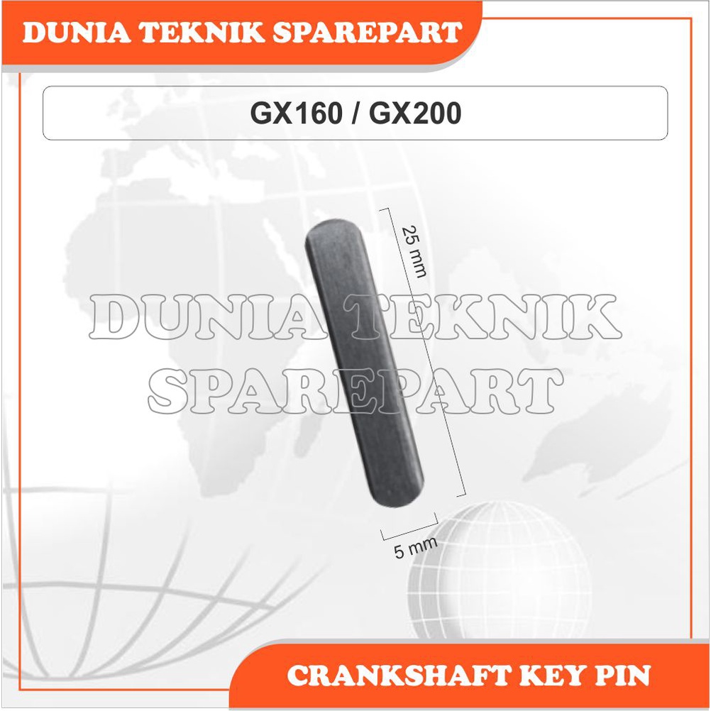 Jual CRANKSHAFT KEY PIN / SPI CRANKSHAFT GX160 GX200 | Shopee Indonesia