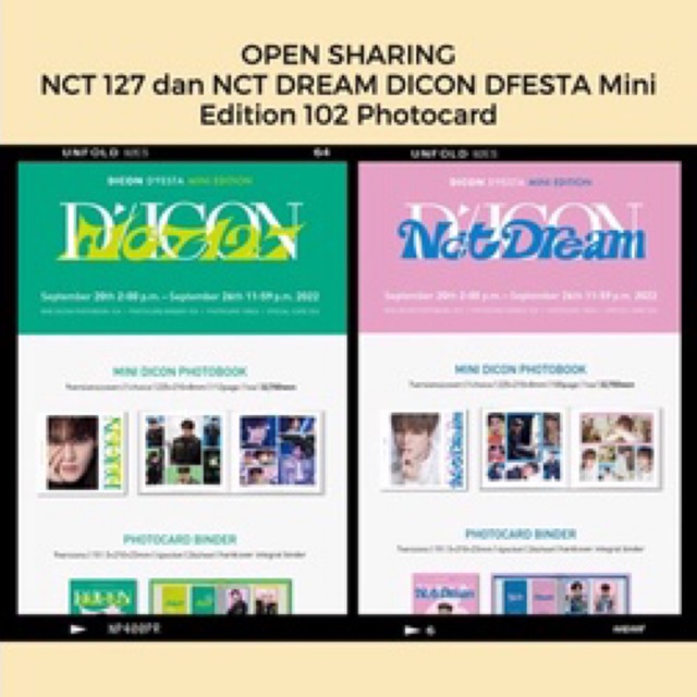 Jual NCT 127 dan NCT DREAM DICON DFESTA Mini Edition 102 Photocard ...