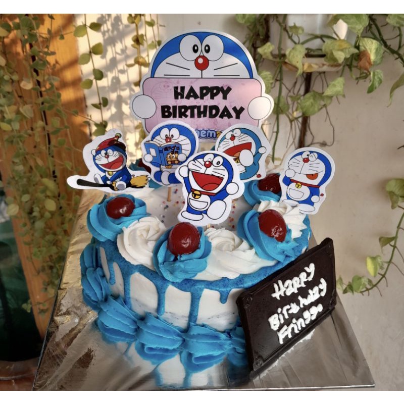 Jual Kue ulang tahun doraemon uk 20cm & 16cm | Shopee Indonesia