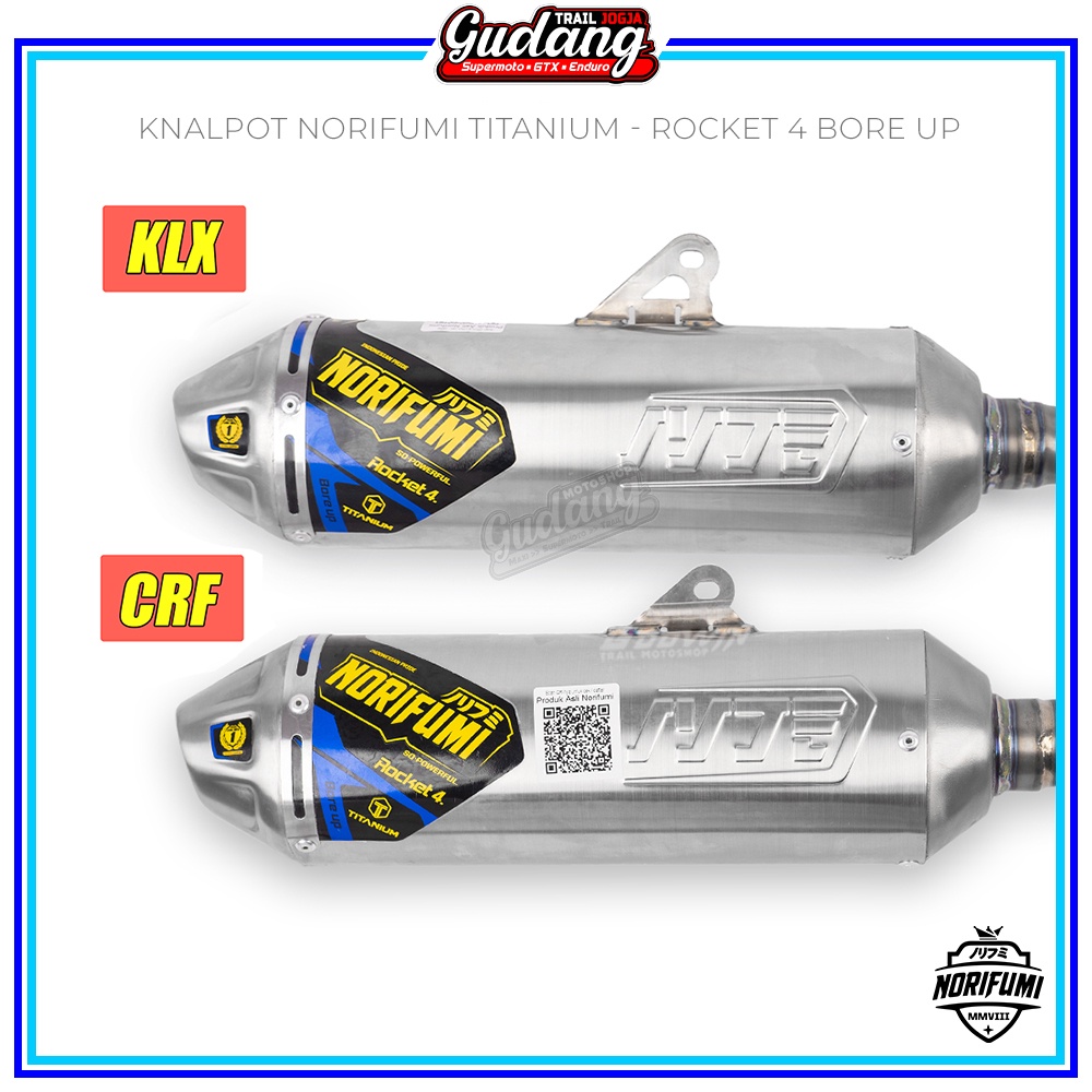 Jual Knalpot Norifumi Rocket 4 Stainless Titanium Standard Bore Up ...