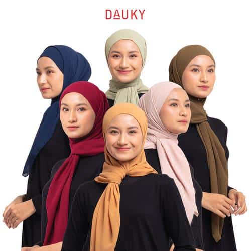 Jual Dauky Hijab Jilbab Instant Hijab Square Instan | Shopee Indonesia