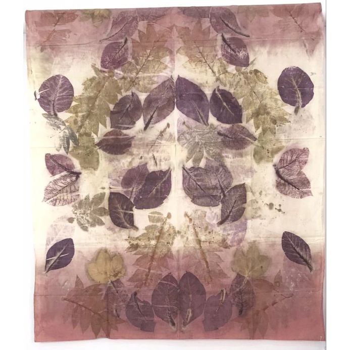 Jual Kain Ecoprint Fasnur Kreatif motif daun | Shopee Indonesia