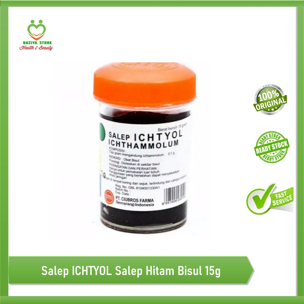 Jual OBAT BISUL SALEP BISUL ICHTYOL I SALEP HITAM 15g | Shopee Indonesia