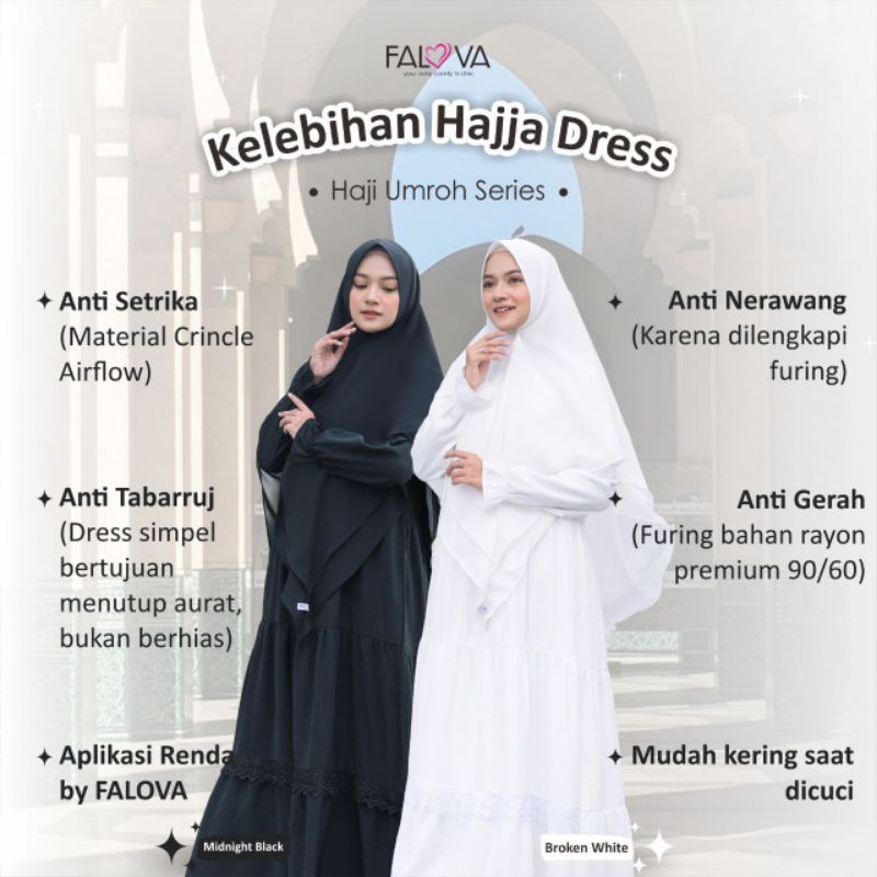 Jual Hajja Gamis Putih Haji Umroh | Anti Kusut Anti Terawang | Gamis ...