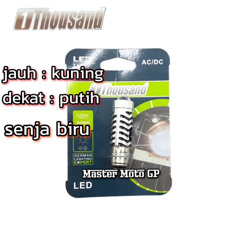 Jual bholam depan LED H6 laser senja biru jauh dekat bholam Led ...