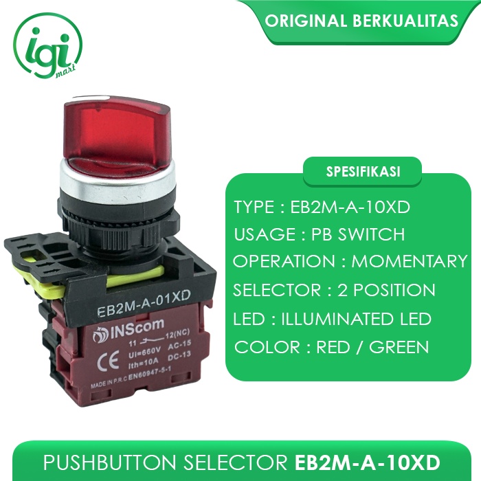 Jual PUSH BUTTON SELECTOR SWITCH MAINTAINED ILLUMINATED ROTARY LED ...