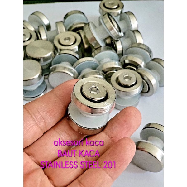 Jual Baut kaca stainless steel 201 jepit railing tangga rail glass ...