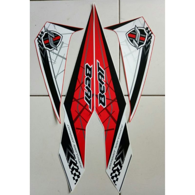 Jual Sticker Striping beat 2019 merah putih | Shopee Indonesia