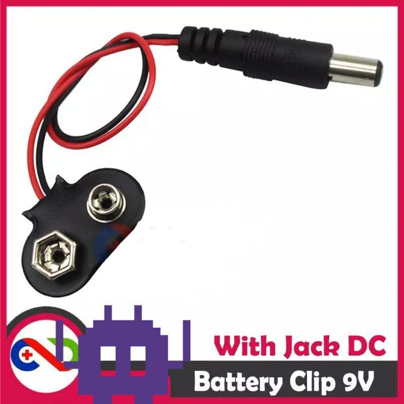 Jual Jack DC For Battery 9V Kabel Power Baterai Clip Adapter | Shopee ...