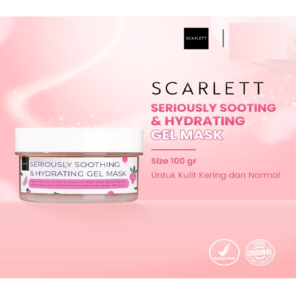 Jual Scarlett Whitening Seriously Soothing & Hydrating Gel Mask | SC ...