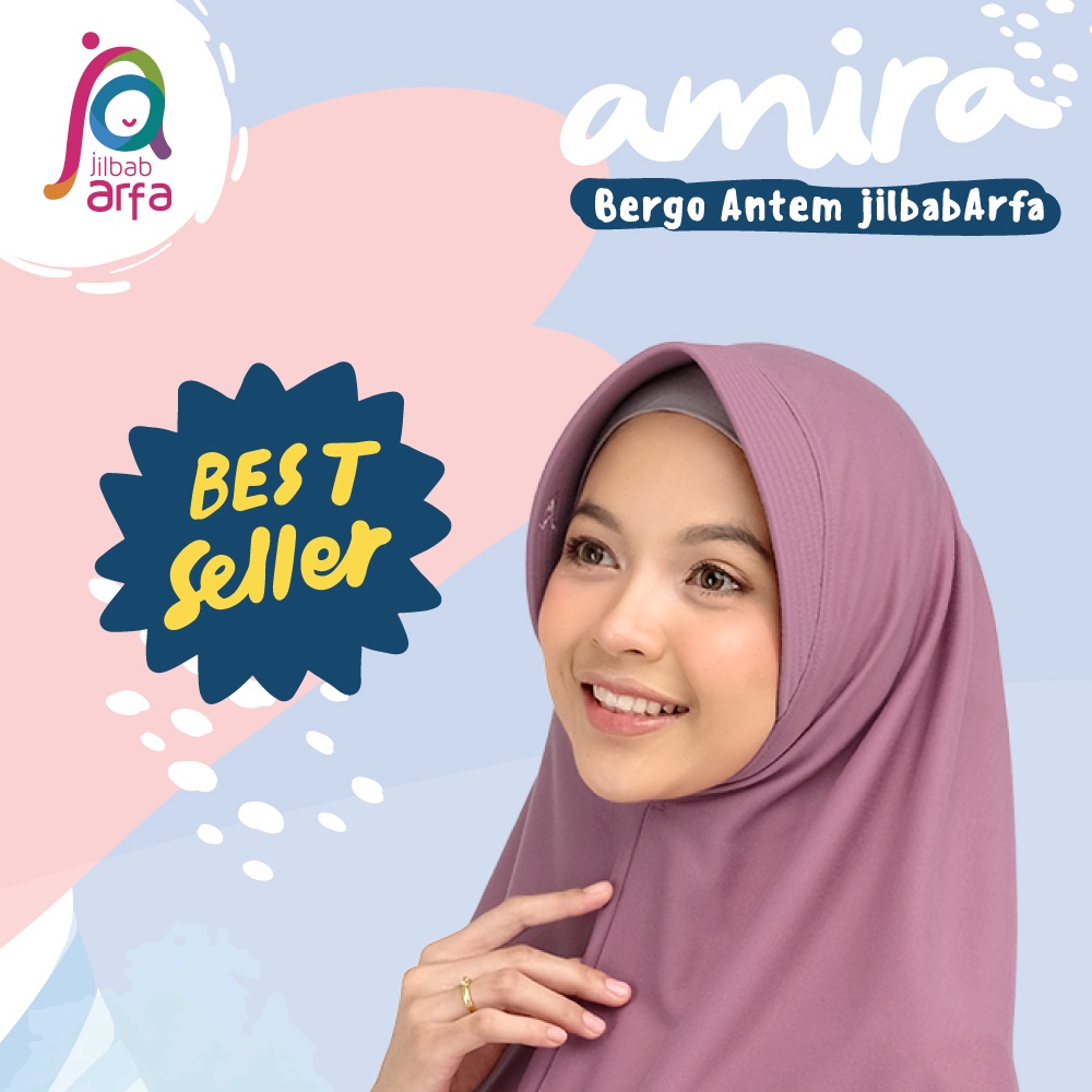 Jual Jilbab Afra Arfa AMIRA Ukuran XL (Bergo Antem Kaos) - Jilbab Instan | Shopee Indonesia