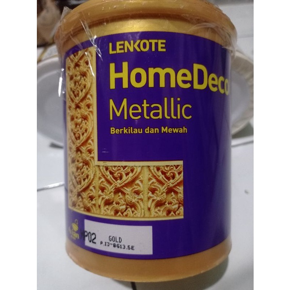 Jual cat emas metalik lenkote homedeco metallic gold | Shopee Indonesia