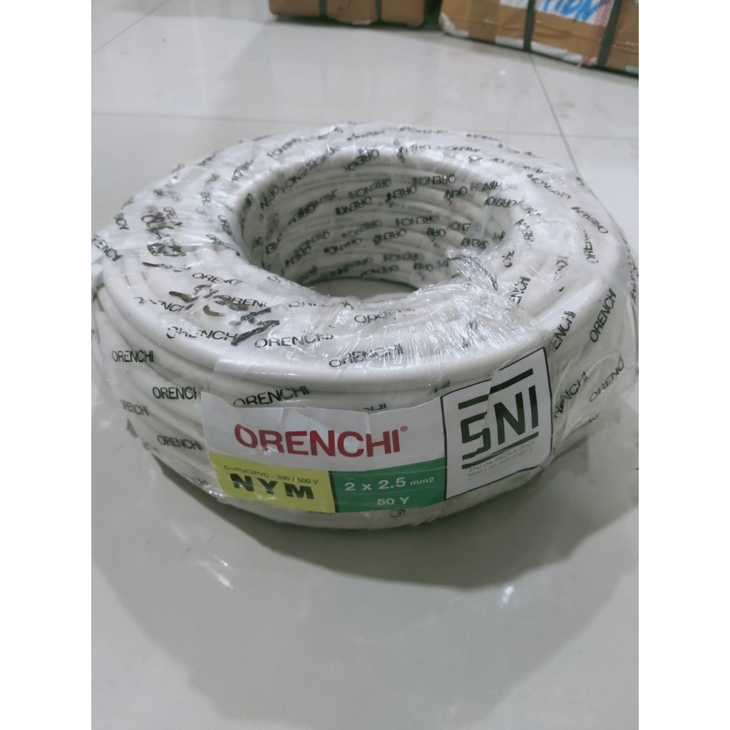 Jual KABEL AC LISTRIK NYM 2 X 2,5 MM2 MERK ORENCHI SNI PER METER | Shopee Indonesia