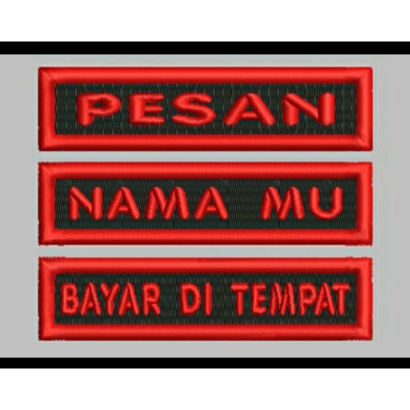 Jual Bordir Nama/Nametag Emblem Siswa/Siswi Sekolah , Pondok Pesantren ...
