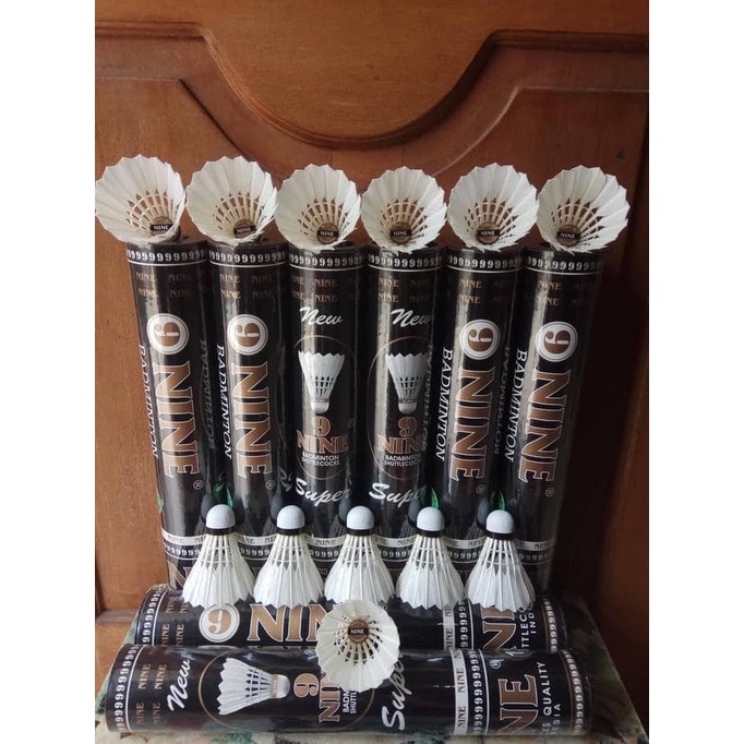 Jual cock shuttlecock kok badminton nine hitam super original | Shopee ...