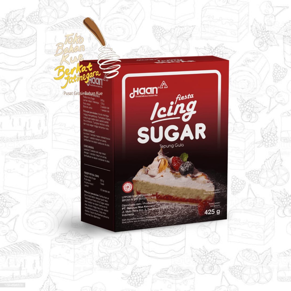 Jual ICING SUGAR / GULA DINGIN / GULA HALUS 1/2 (CTN) | Shopee Indonesia
