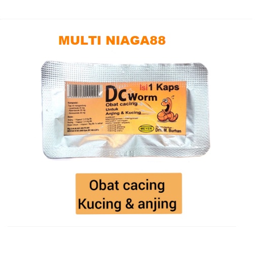 Jual DC Worm Kapsul / Obat Cacing Kucing / Obat Cacing Anjing / Obat ...