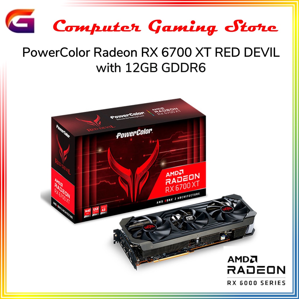 Jual PowerColor Red Devil Radeon RX 6700 XT 12GB GDDR6 Gaming Graphics ...