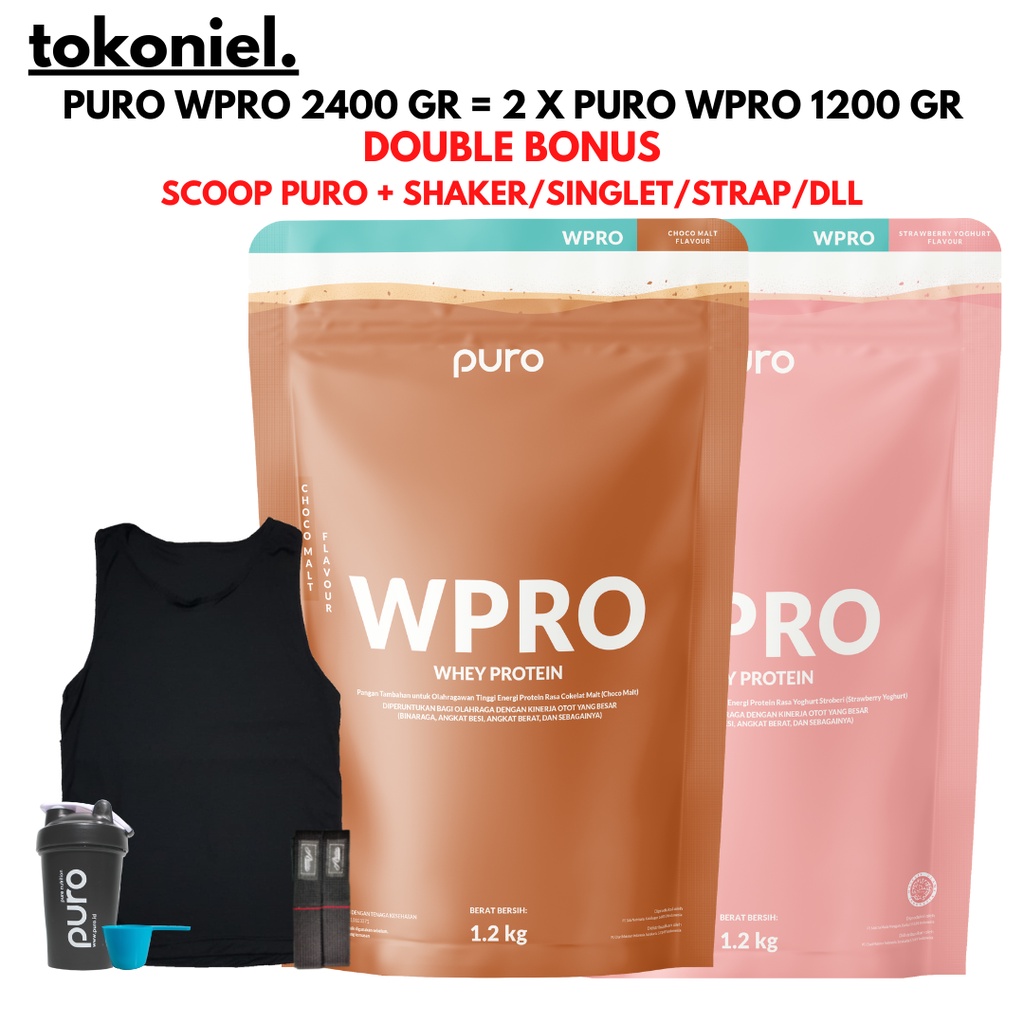 Jual PURO WPRO Whey Protein Concentrate 2.4 Kg 2400 Gr Original BPOM ...