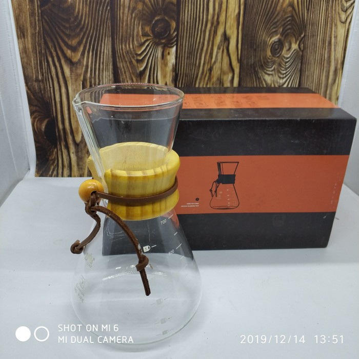 Jual NEW Diguo V60 Glass Pour Over Chemex Coffee maker 700 ml DG-2015 ...