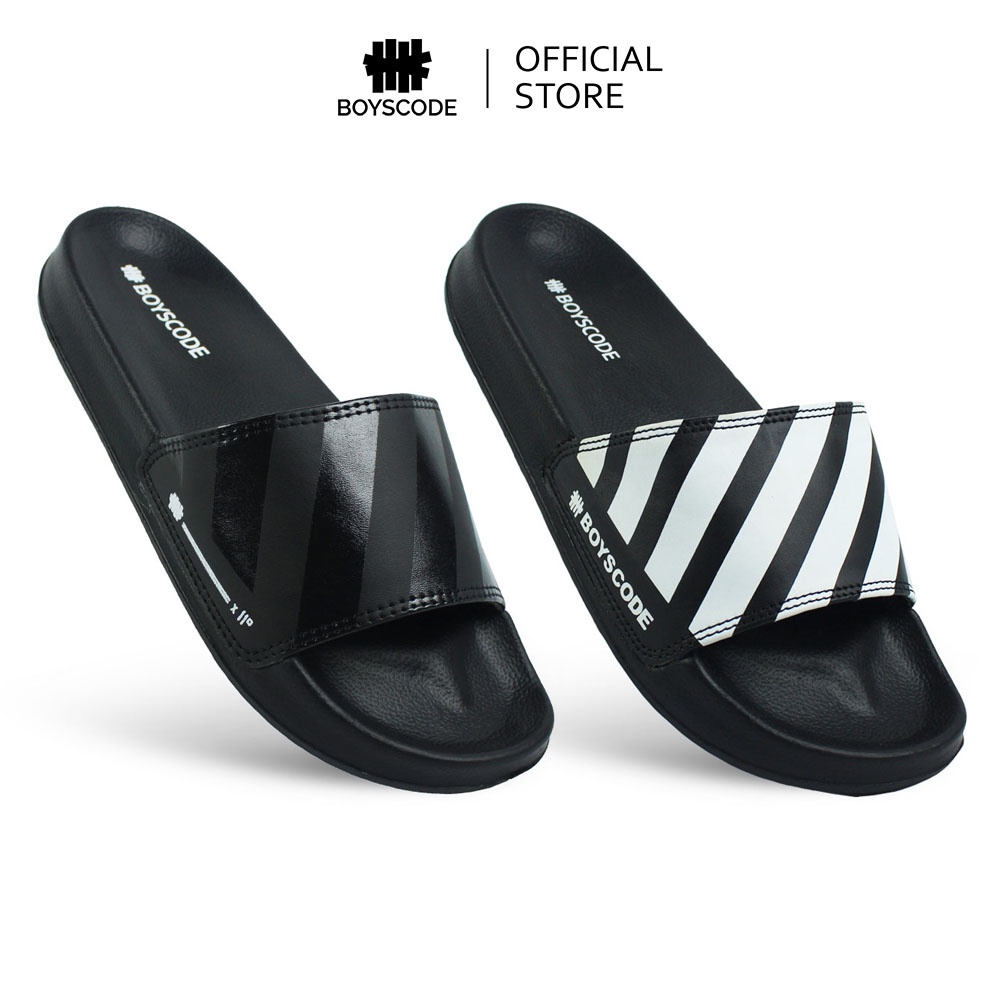 Jual BOYSCODE Sendal Slop Pria Wanita Distro Motif Zebra / Sendal Slip ...