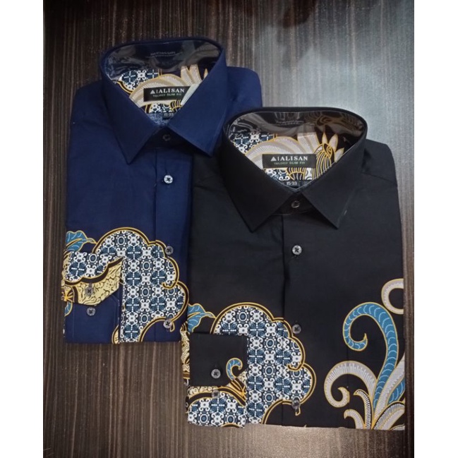 Jual Batik Alisan Lengan Panjang Slimfit | Shopee Indonesia