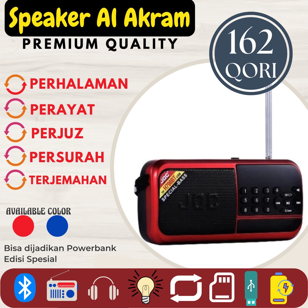 Jual Speaker alquran lengkap al akram speaker murottal al akram speaker al akram original ...