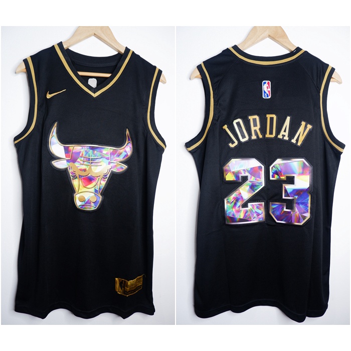 Jual JERSEY BASKET NBA BLACK DIAMOND 75TH BULLS #23 MICHAEL JORDAN ...