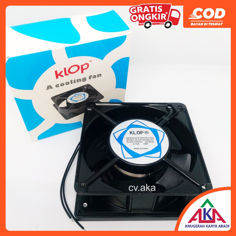 Jual Kipas Cooling Fan AC 12x12 CM KLOP / SUOER / DETON Pendingin ...