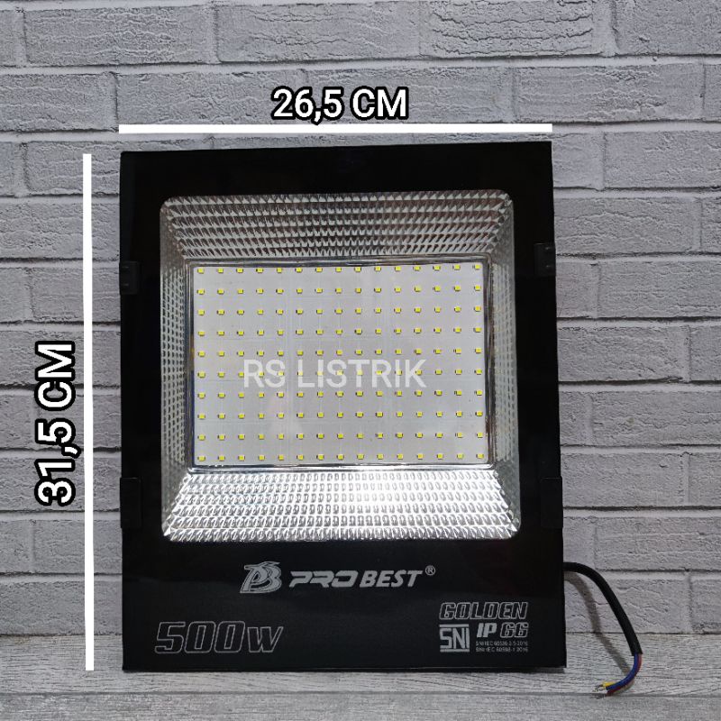 Jual PROBEST Golden Lampu sorot led 500w 500 Watt flood light CAHAYA ...