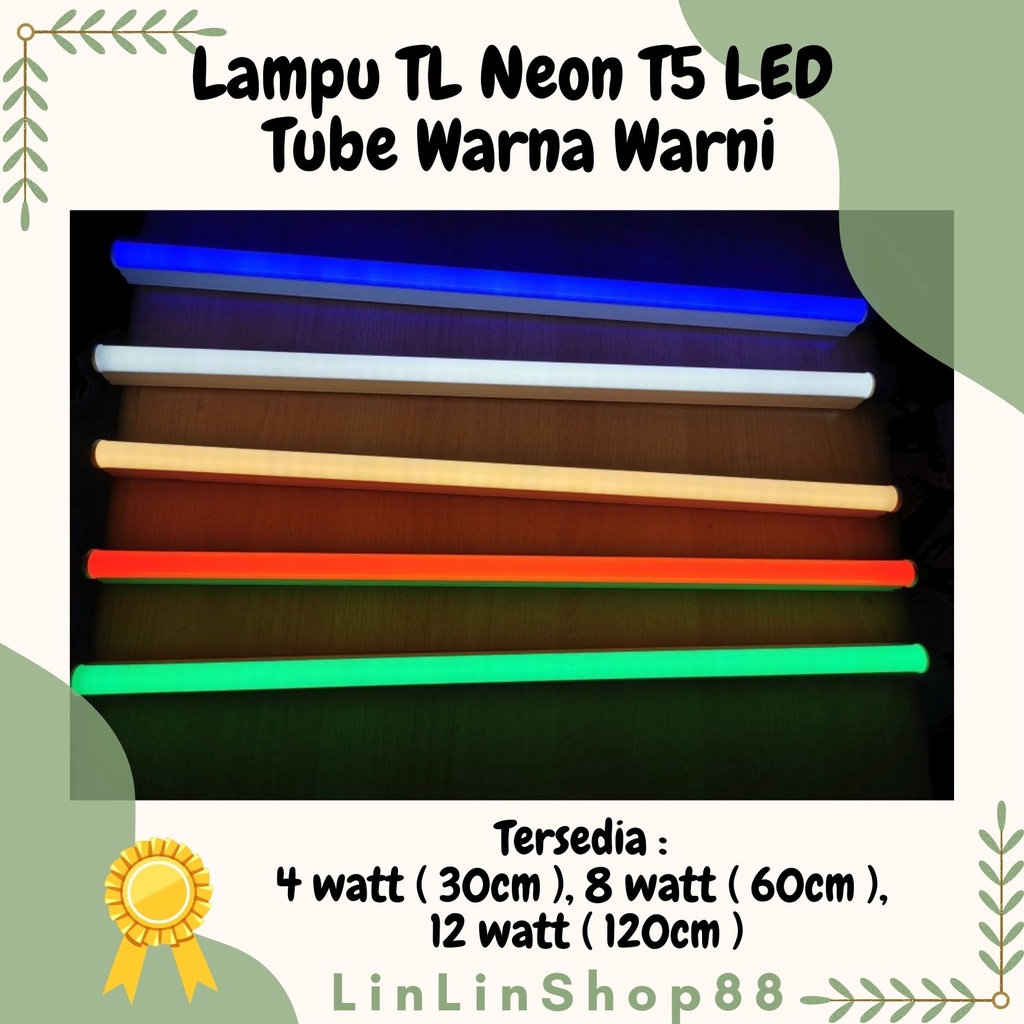 Jual Lampu TL Neon T5 LED Paket 2 Pcs 16W 120cm free kabel sambungan ...