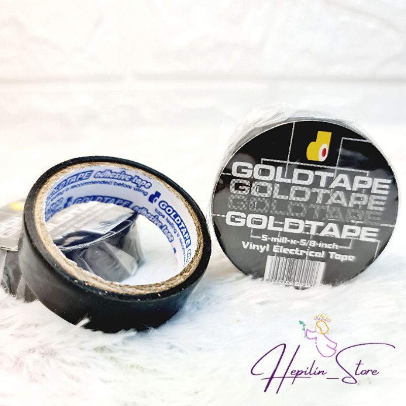 Jual GOLD TAPE Vinyl Electrical Tape ECER 1 PC / Isolasi Hitam Listrik ...