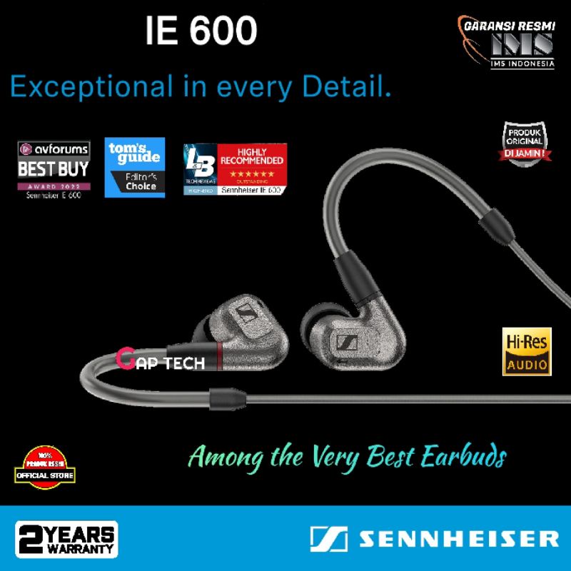 Jual Sennheiser IE 600 / IE600 Premium Audiophile In-Ear Headphones ...