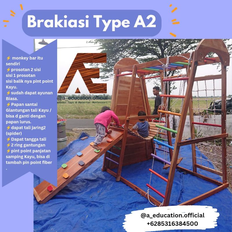 Jual Brakiasi 1,6m 1,8m Type A2 Mainan Outdoor mainan indoor | Shopee ...
