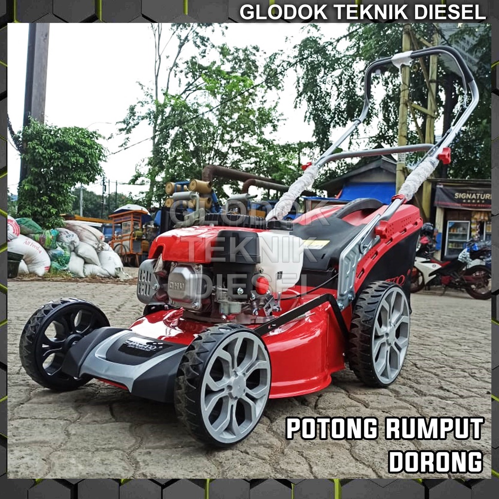 Jual POTONG RUMPUT DORONG BENSIN PAZTO / GASOLINE LAWN MOWER TERBAIK ...