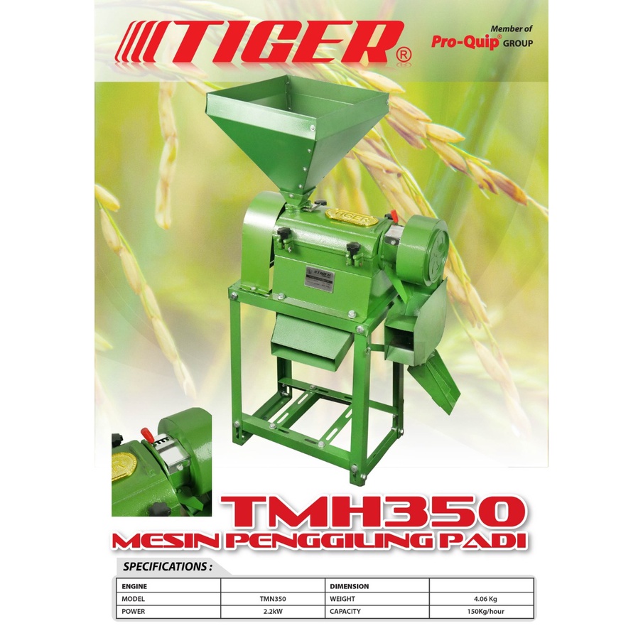 Jual Mesin Selep Mesin Giling Padi Tiger TMH 350 Plus Mesin / COD JAWA ...