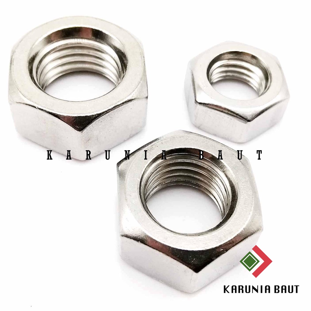 Jual MUR SS304 M16 STAINLESS STEEL | MUR BAUT SS304 (ANTI KARAT) BAUT KUNCI 24 | Shopee Indonesia