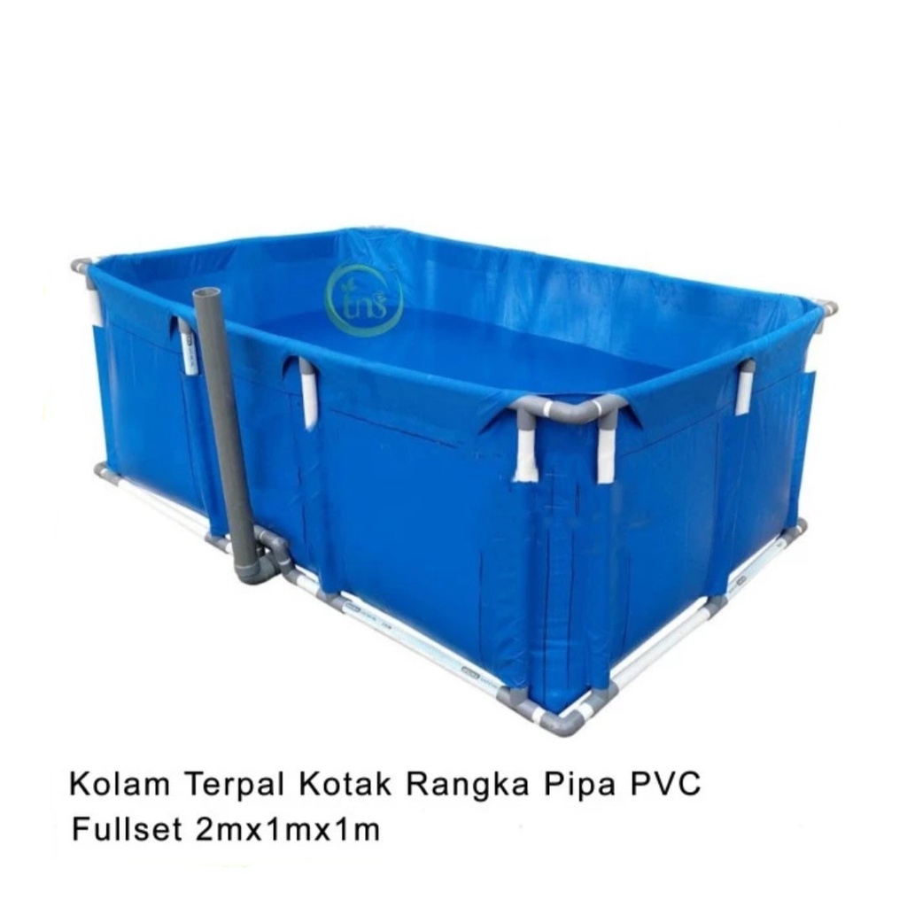 Jual Kolam Terpal Kotak Rangka Pipa PVC Fullset 2 m x 1 m x 1 m ...