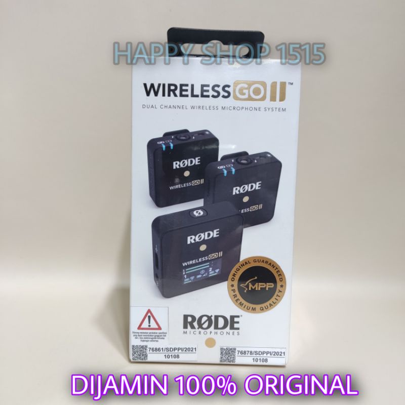 Jual RODE WIRELESS GO II Dual Channel Wireless Microphone System | Shopee Indonesia