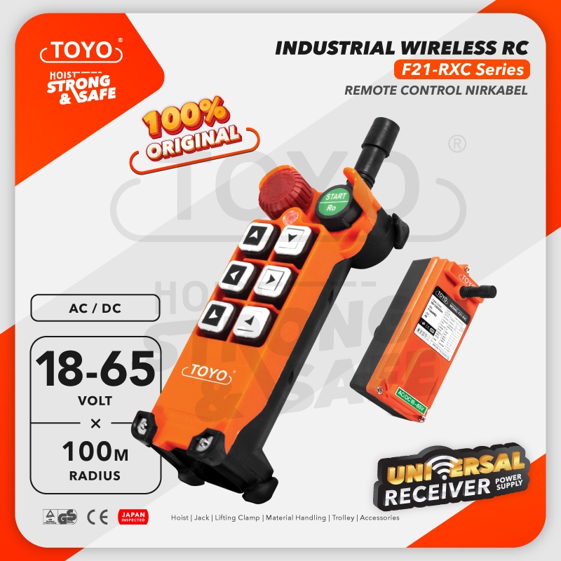 Jual TOYO Industrial Wireless Remote Control F21-RXC 18V-65V Hoist ...